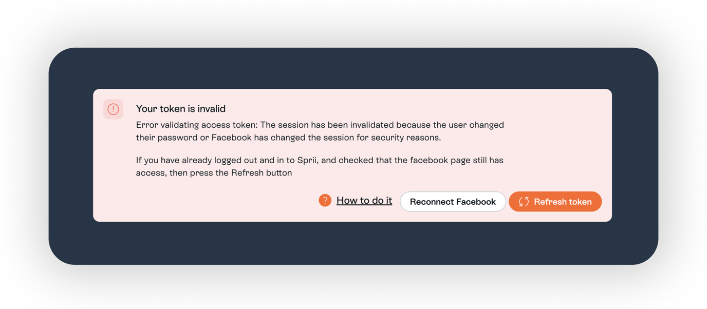 How to fix "Your token is invalid" error message